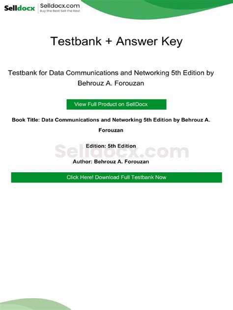 Solution Manual For Data Communications And Networking 5th Edition By
