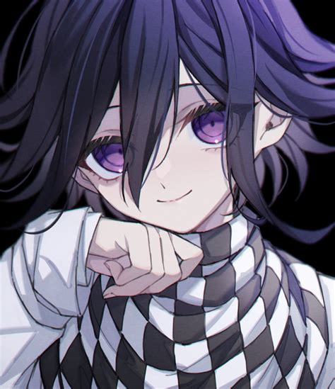 Safebooru 1boy Black Hair Checkered Clothes Checkered Scarf Closed