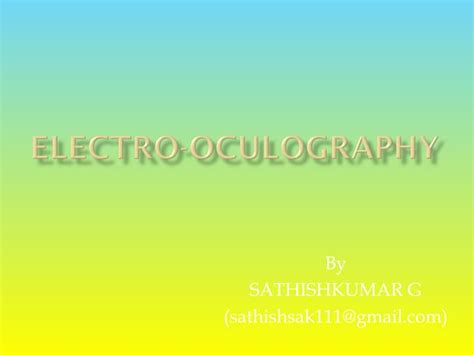 Electro Oculography Ppt