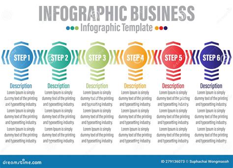 Timeline 6 Steps Six 6 Option Shape Table Chart Elements With Steps Road Map Options Milestone
