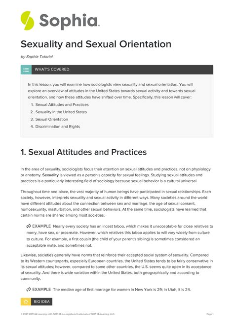 Sexuality And Sexual Orientation You Will Explore An Overview Of Attitudes In The United