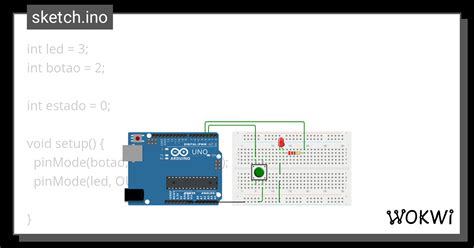 Botao Liga E Desliga Wokwi ESP32 STM32 Arduino Simulator