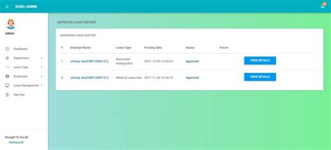 Employee Management System Project In Php With Source Code And Report