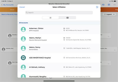 Cross Hierarchy Affiliations In Stakeholder Navigator