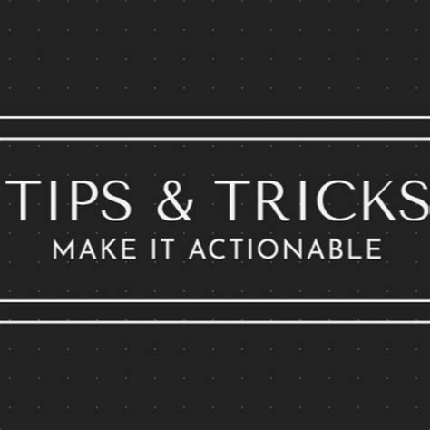 Tips Andtricks Youtube