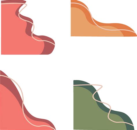 Modern Abstract Corner Colorful Rounded Corners Design Vector Vector Illustration 26496074