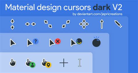 Windows Material Design Cursor V2 Dark