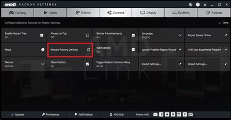 Export Import AMD Radeon Settings Configuration Factory Defaults