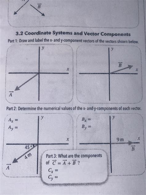 Solved Using Vectors Part Draw And Label The Vector Chegg Com