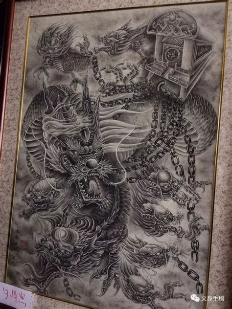 九龙拉棺高清图~及细节图文身手稿腾讯新闻