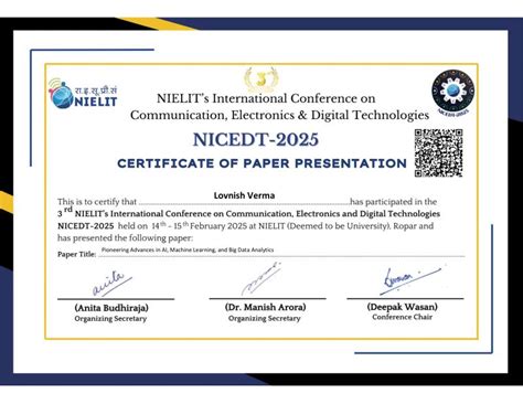 Ai Machinelearning Bigdata Research Nicedt2025 Nielit Lovnish