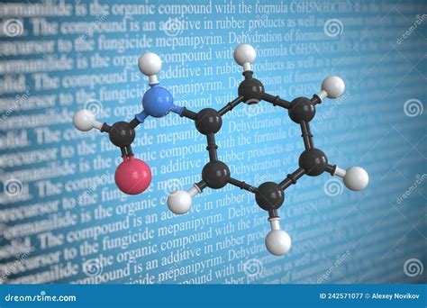 Formanilide Molecular Structure 3d Flat Model Formamide Aniline Structural Chemical Formula