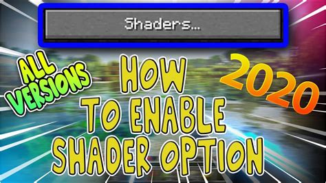 Hindi How To Enable Shader Option In Minecraft And Use Shaders Minecraft Djshock YouTube