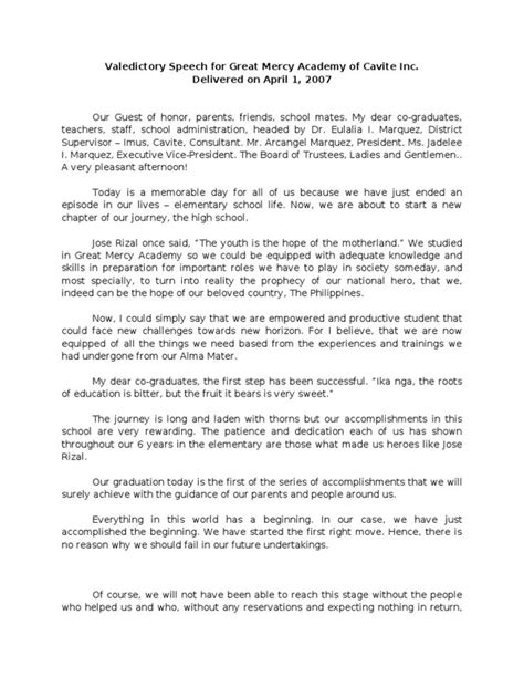 Guest Speaker Speech For Elementary Graduation Tagalog Frosdpatrol