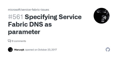 Specifying Service Fabric Dns As Parameter · Issue 561 · Microsoftservice Fabric Issues · Github