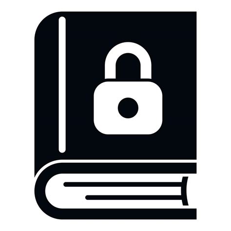Book Lock Icon Simple Vector Cipher Data 17326217 Vector Art At Vecteezy