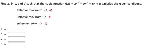 Solved Find A B C And D Such That The Chegg Com