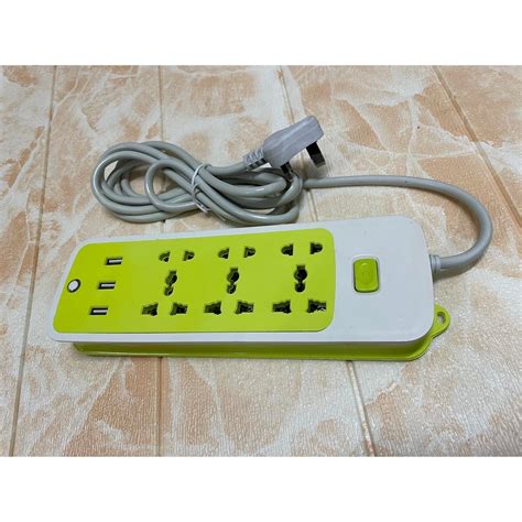 Extension Power Trailing Socket Usb Port Universal Charger Plug Charging Adapter Wayar