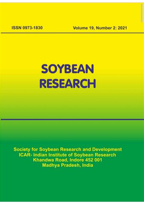 Pdf Estimation Of Generation Mean Analysis In Soybean For Yield And