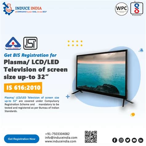 Bis Registration For Plasma Lcd Led Television Of Screen Size Up To