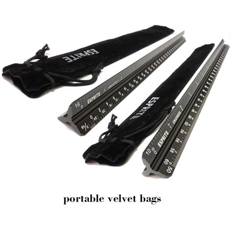 Vowcarol Architectural Scale Ruler Engineering Scale And Inch Metal Ruler Set Machinist