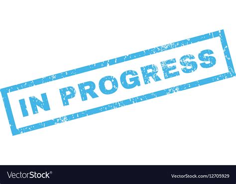 In Progress Rubber Stamp Royalty Free Vector Image