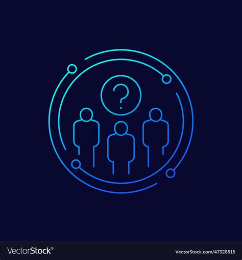 Briefing Icon Instruction For Team Line Royalty Free Vector