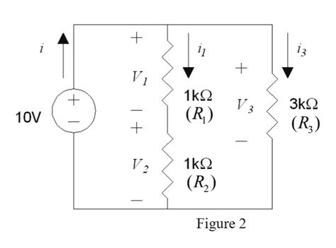 solved determine the values of v1 v2 i i2 and i3 shown in figure 2