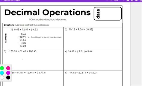Q1w1 D1 Math1 Decimal Operations Q1w1 D1 Math1 Decimal Operations