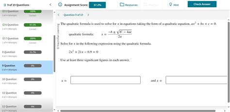 Solved To The Quadratic Formula Is Used To Solve For X In Chegg Com