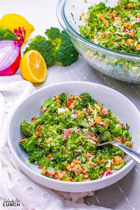 Classic Broccoli Cheese Salad With Bacon • Salads For Lunch