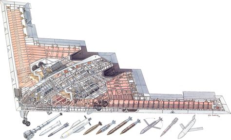 Northrop Grumman B 2 Spirit Cutaway Авиация Самолет