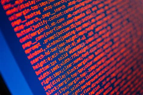 Software Developer Workspace Screen Stock Image Image Of Core