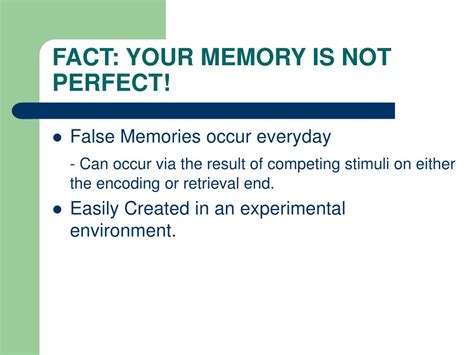 Ppt Level Of Encoding And False Memory Typicality Powerpoint
