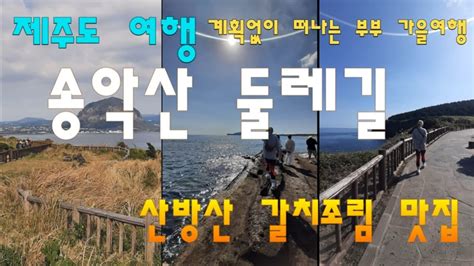 제주도여행 계획없이 떠나는 부부여행 제주도에서 꼭 가봐야할 곳 송악산 둘레길 산방산 갈치조림맛집 Youtube