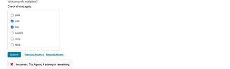 Solved What Are Prefix Multipliers Check All That Apply