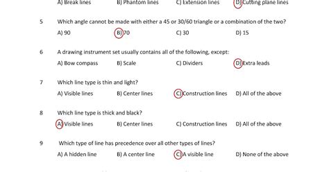 Engineering Drawing Objective Type Questions