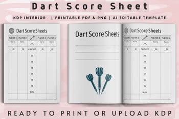Dart Score Sheet By Sara Art TPT
