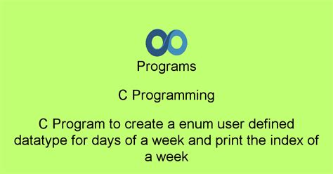 Oodlescoop C Programming Programs C Program To Create A Enum User