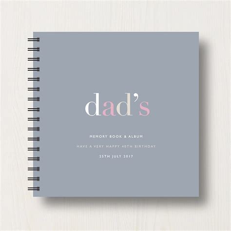 Personalised Dad Memory Book Or Album Etsy