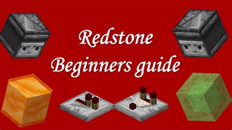 Minecraft Redstone Beginners Guide Youtube