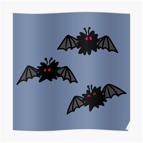Cartoon Mothman Friends Poster For Sale By Ligus Design Redbubble