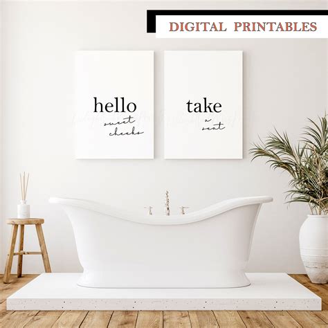 Bundle Of 10 Bathroom Digital Printables Bathroom Quote Prints