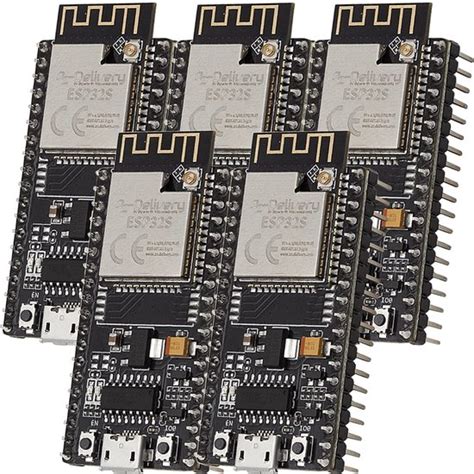 azdelivery 5 x kit nodemcu esp32 s wifi bluetooth audio avec carte de