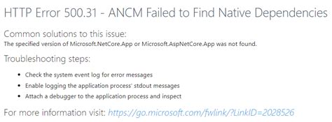 Error After Deployed Asp Net Core App To Azure App Service