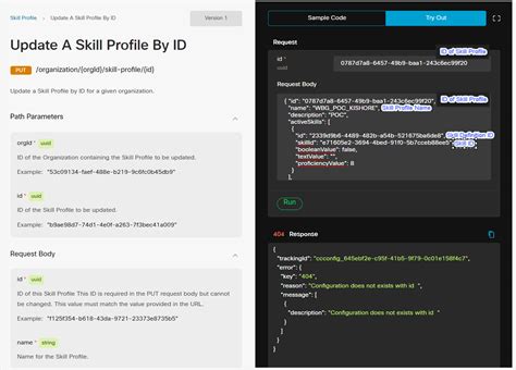 Solved Issue With The Update Skillprofile By Id Wxcc Api Cisco