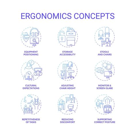 Ergonomics Icons Vector Art Stock Images Depositphotos