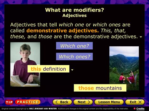 Lesson Understanding Modifiers Ppt