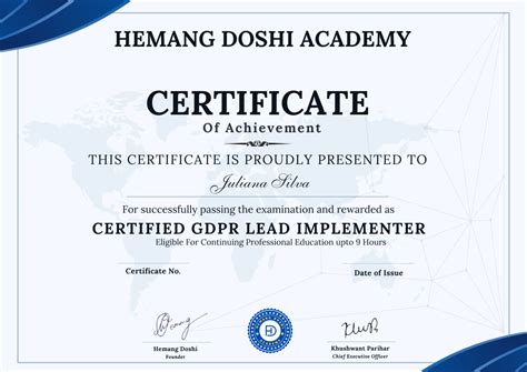 Gdpr Lead Implementer Hemang Doshi Academy