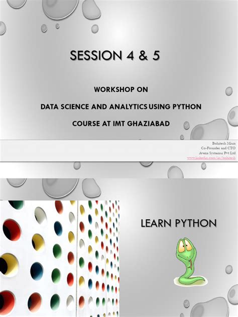 Data Science And Analytics Using Python Session04 05 Python1 Pdf